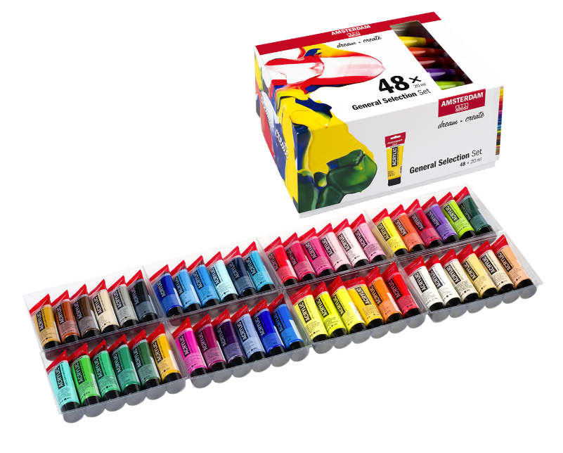 Amsterdam Acrylic Color 20ml 48 color set – Art Supplies Japan