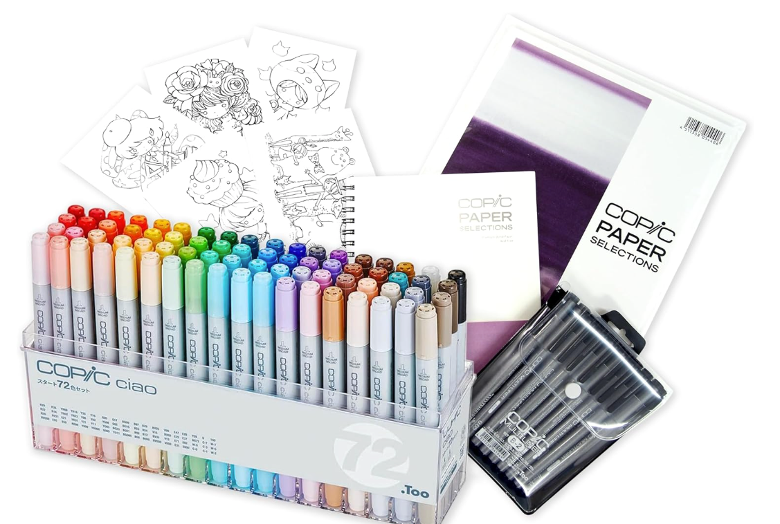 Copic Too Copic Ciao DX Start Box 72 colors, made in Japan, multicolor ...