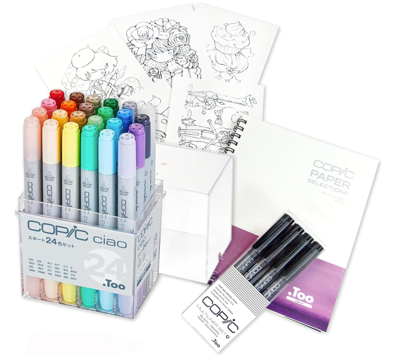 Copic Too Copic Ciao Start Box 24 colors, made in Japan, multicolor, i ...