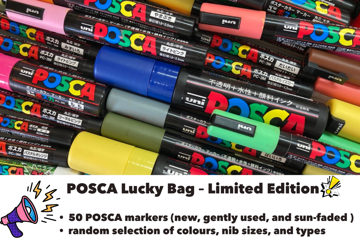 (Used, New, Sun-Faded) POSCA Marker Set – 50 Mixed Pens Assorted Colou ...