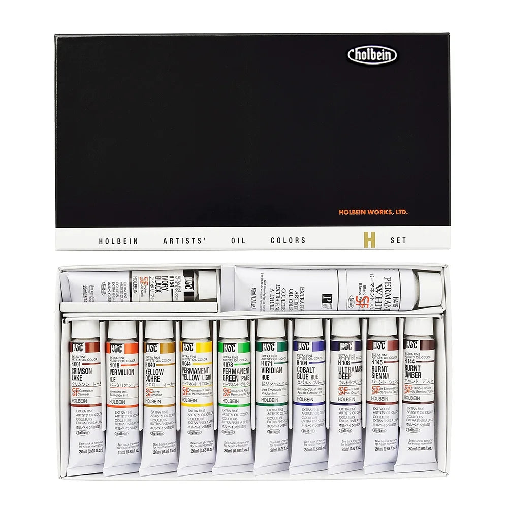 Holbein Artist Oil Color Sets Assorted H905 (11 colors and 1 extra lar ...